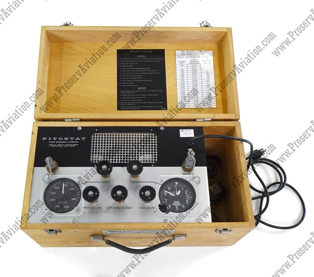 PITOSTAT 5000-1: Pitostat, Flight Instrument Calibrator, Model 5000-1 ...